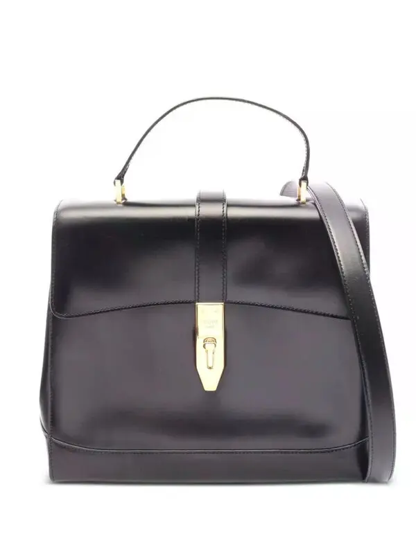 Celine 2010s Turn-lock Satchel Bag - Black