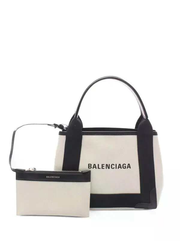 Balenciaga 2010s Xs Navy Cabas Tote Bag