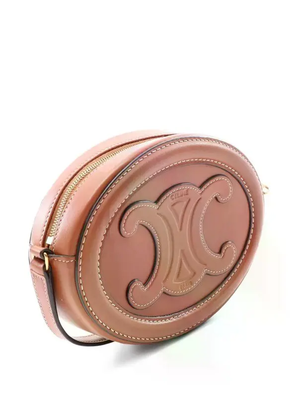 Celine 2010s Triomphe Cuill Shoulder Bag - Brown