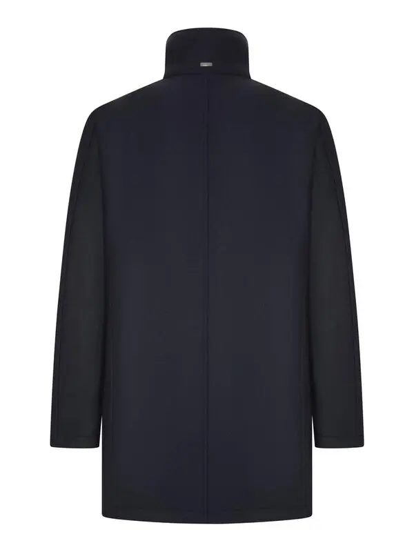 Herno Coat With High Collar And Contrasting Interior