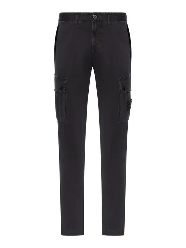 Stone Island Compass Logo Cargo Pants - Black