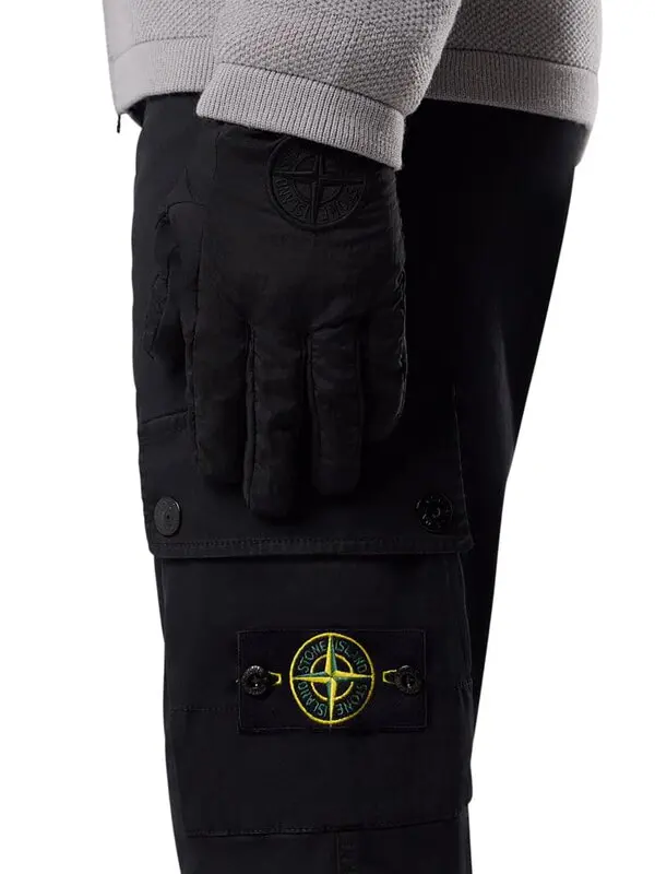 Stone Island Compass Logo Cargo Pants - Black
