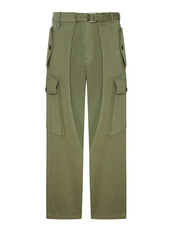 Loewe Cotton Cargo Pants - Yellow
