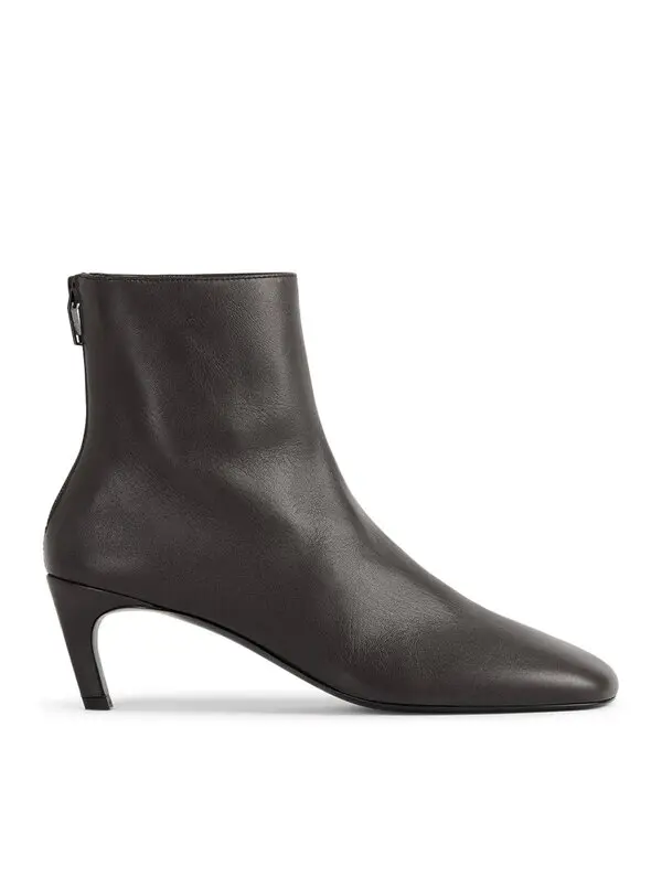 TOTEME Nappa Mid-heel Boots Bark