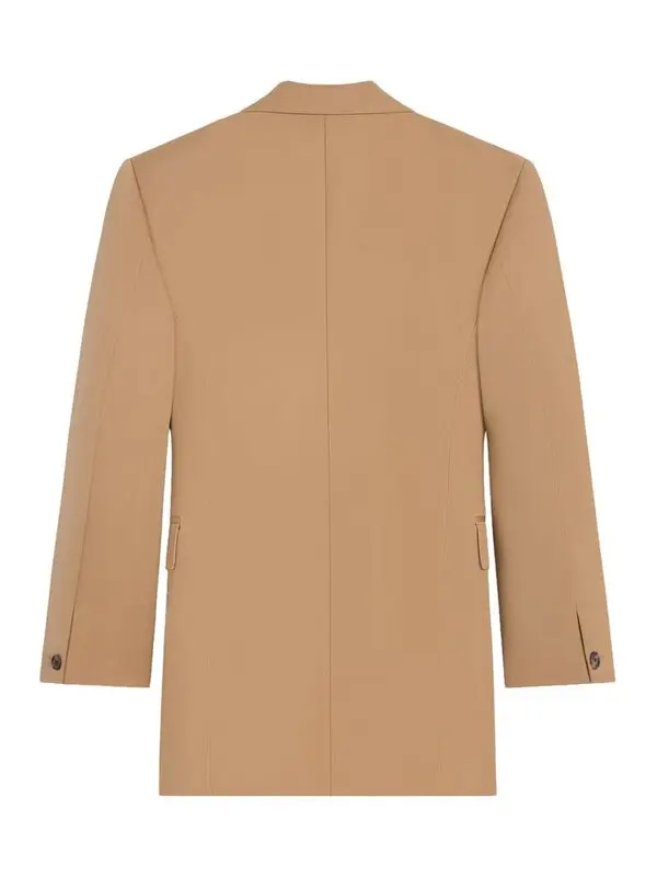 Celine Colonne Wool Jacket With Diagonal Weave