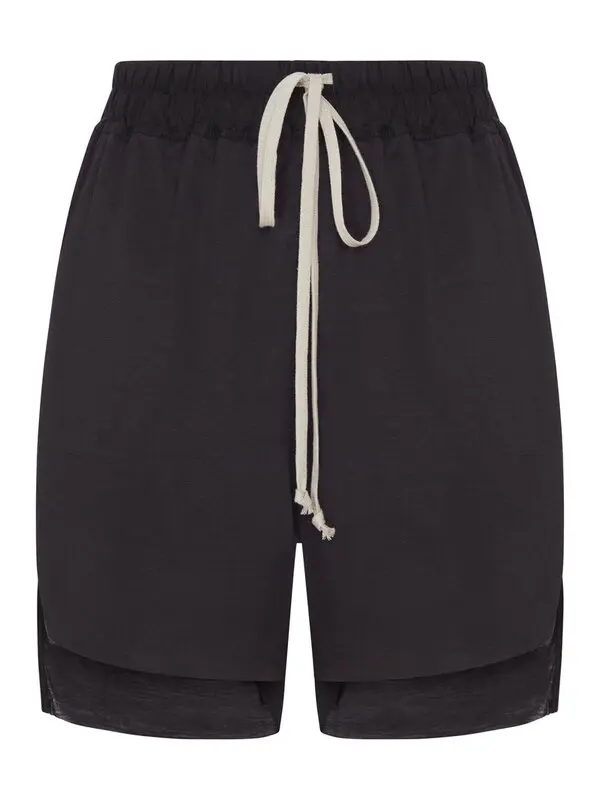 Rick Owens Tower Shorts In Wool And Silk Jersey