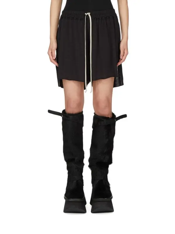 Rick Owens Tower Shorts In Wool And Silk Jersey