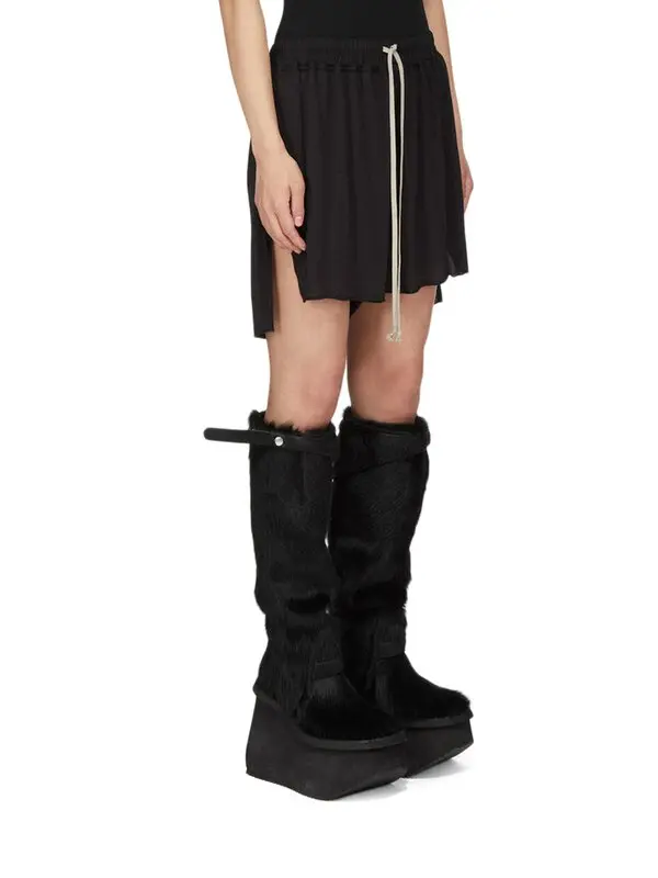 Rick Owens Tower Shorts In Wool And Silk Jersey