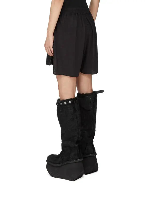 Rick Owens Tower Shorts In Wool And Silk Jersey