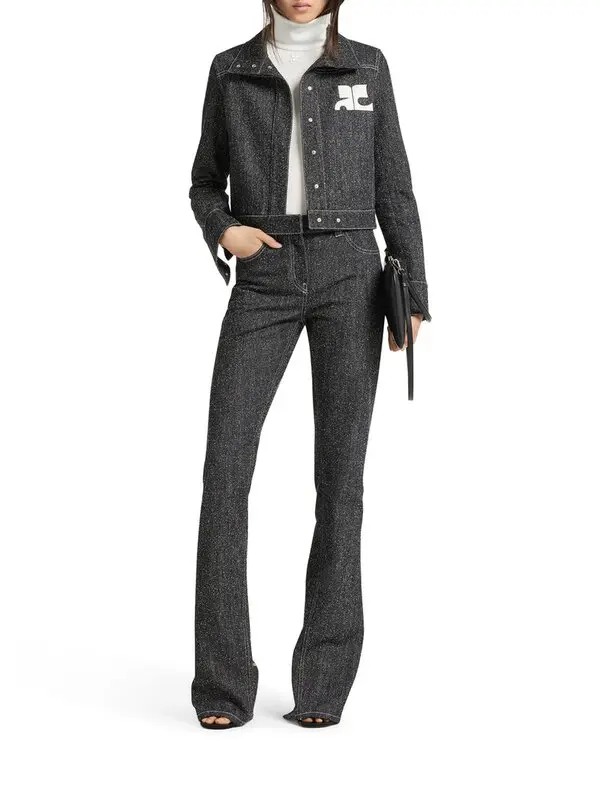COURREGES Denim Tweed Jacket
