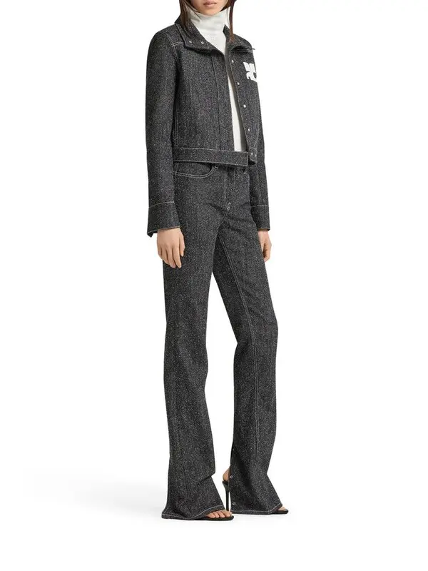 COURREGES Denim Tweed Jacket - Multicolor