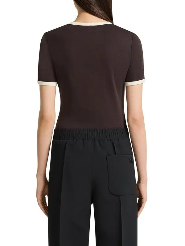 COURREGES T-shirt With Contrasting Trim