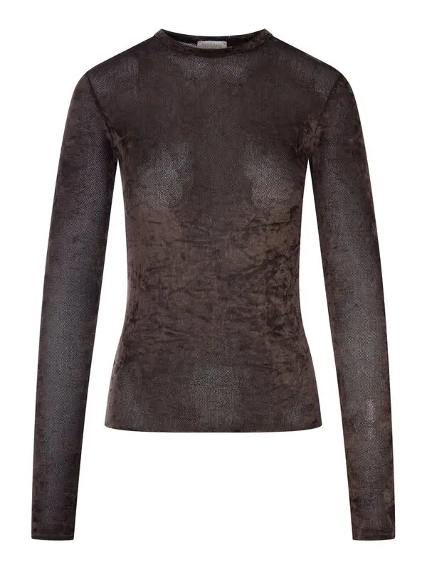 FORTE_FORTE Marbled Velvet Effect T-shirt