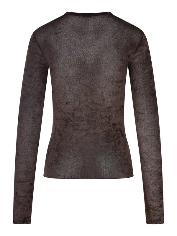 FORTE_FORTE Marbled Velvet Effect T-shirt
