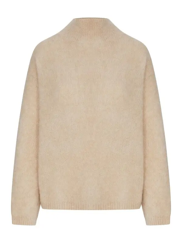 FORTE_FORTE Alpaca Blend Sweater With High Neck