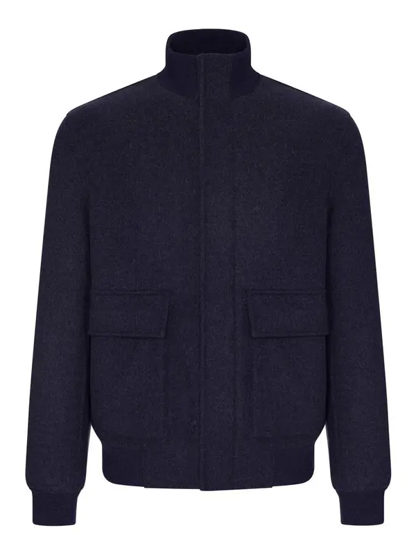 Brunello Cucinelli Wool And Cashmere Blouson - Blue