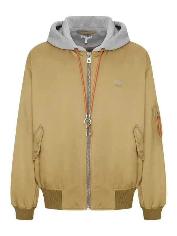 Loewe Technical Fabric Bomber Jacket - Yellow