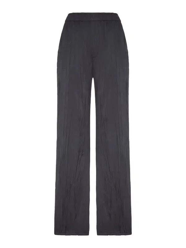 COURREGES Wide-leg Crushed Satin Trousers