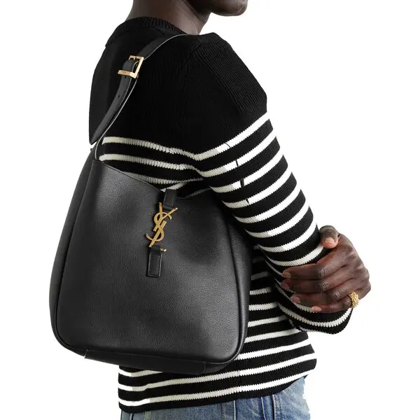 Saint Laurent Le 5 Ã€ 7 Small Soft Leather Bag - Black