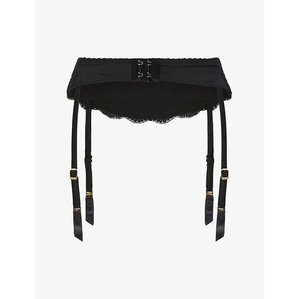Agent Provocateur Molly Lace-trim Satin Suspender