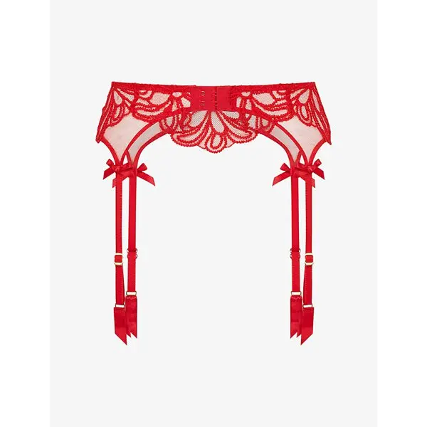 Agent Provocateur Nelle Embroide Tulle Suspender