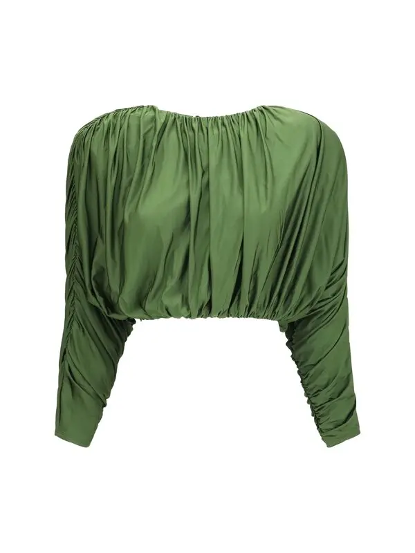 SELF-PORTRAIT Draped Jersey Top