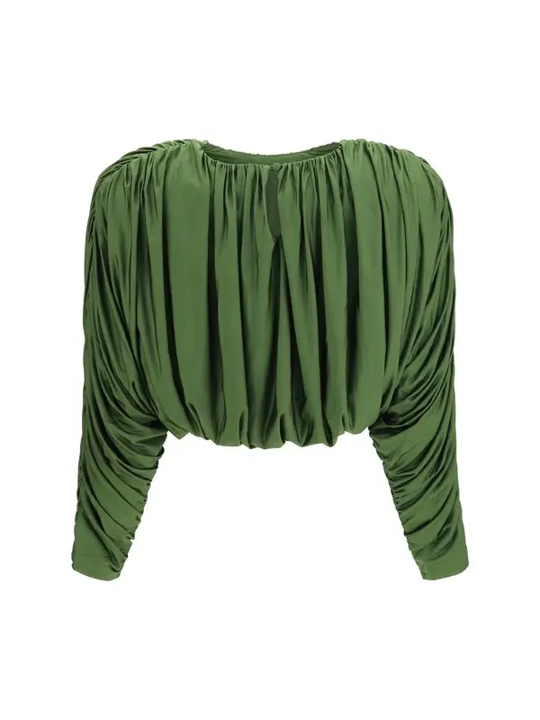 SELF-PORTRAIT Draped Jersey Top