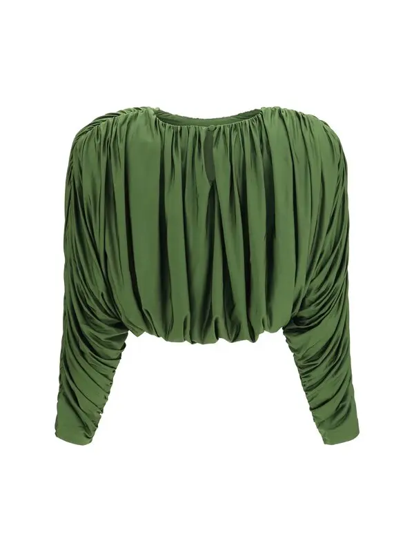 SELF-PORTRAIT Draped Jersey Top