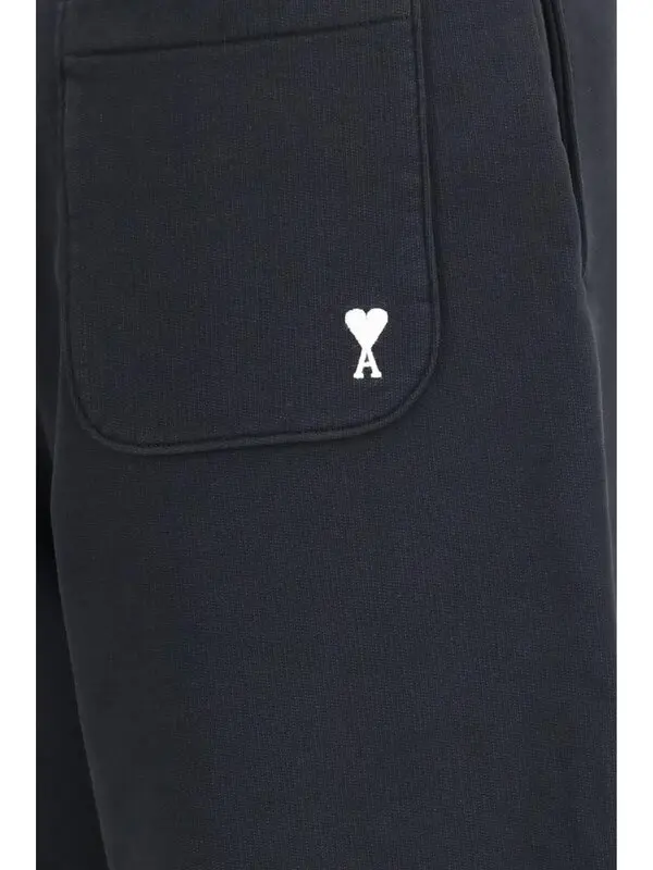 AMI Paris De Cœur Cotton Sweatpants - Black