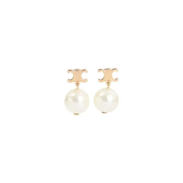 Celine Pearl Earrings - Silver