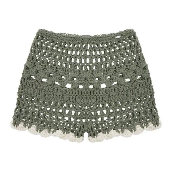 GUNES SWIM Sage Crochet Shorts - Green