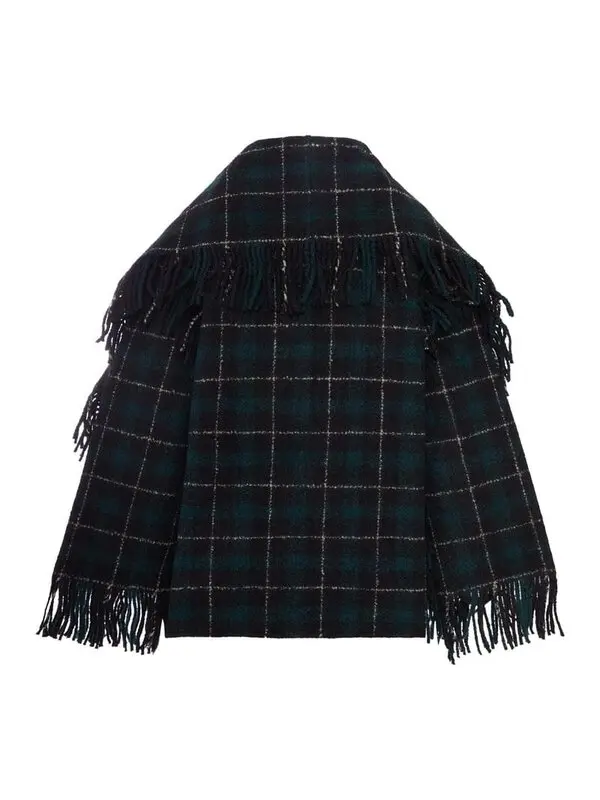 TOTEME Wool Scarf-design Fringed Jacket