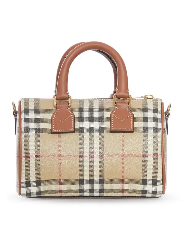 Burberry Mini Check Bowling Bag - Multicolor