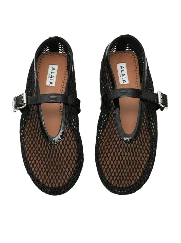 Alaïa Flat Mesh Ballerinas - Black