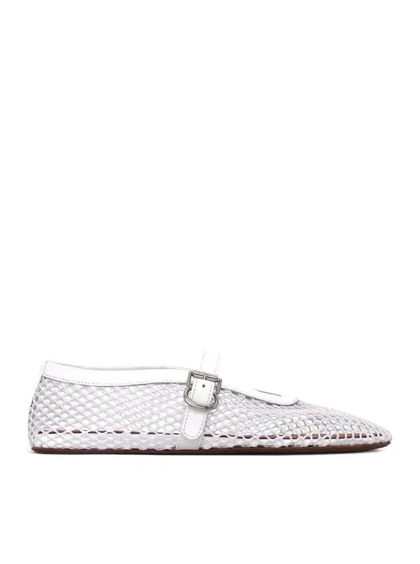 Alaïa Flat Mesh Ballerinas - White