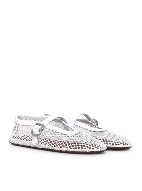 Alaïa Flat Mesh Ballerinas - White