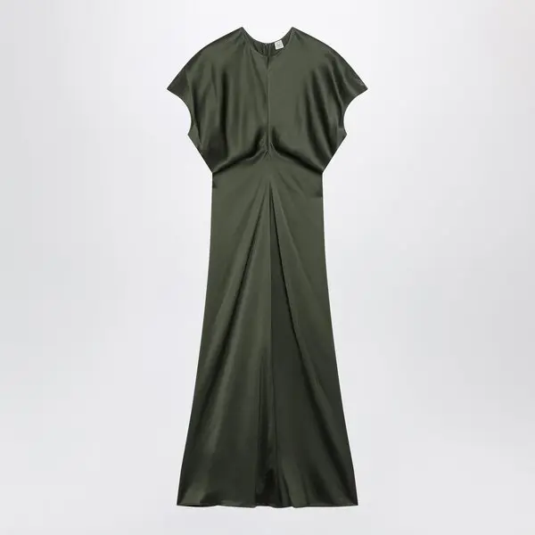 TOTEME Dark Low-waisted Viscose Dress - Green