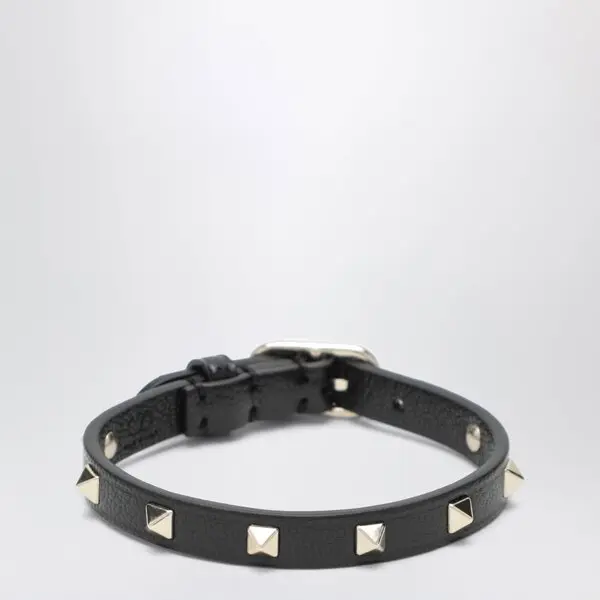 Valentino Garavani Rockstud Leather Bracelet - Black