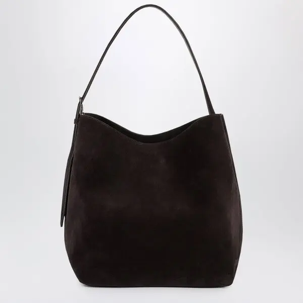 TOTEME Espresso Medium Suede Tote Bag - Brown