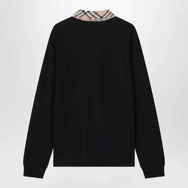 Burberry Long-sleeved Cotton Polo Shirt