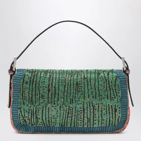 Fendi Baguette Bag With Multicoloured Beads