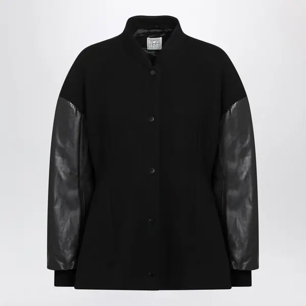 TOTEME College Jacket In Wool And Cashmere Blend - Black