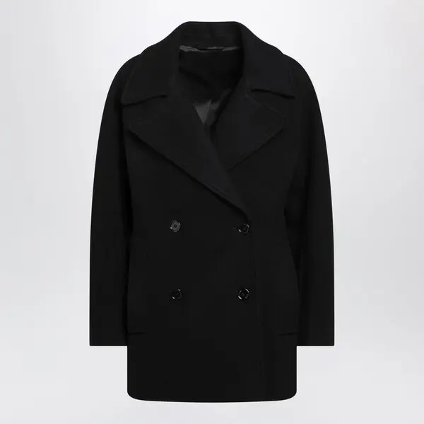 TOTEME Cocoon Fit Caban In Wool Blend - Black