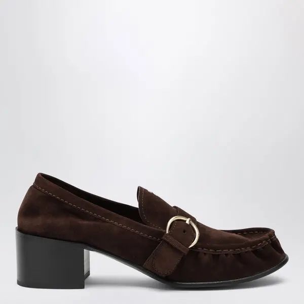 Miu Miu Dark Suede Moccasins