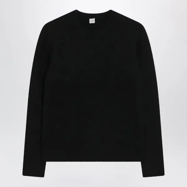 TOTEME Crew-neck Sweater In Silk And Cashmere Blend - Black
