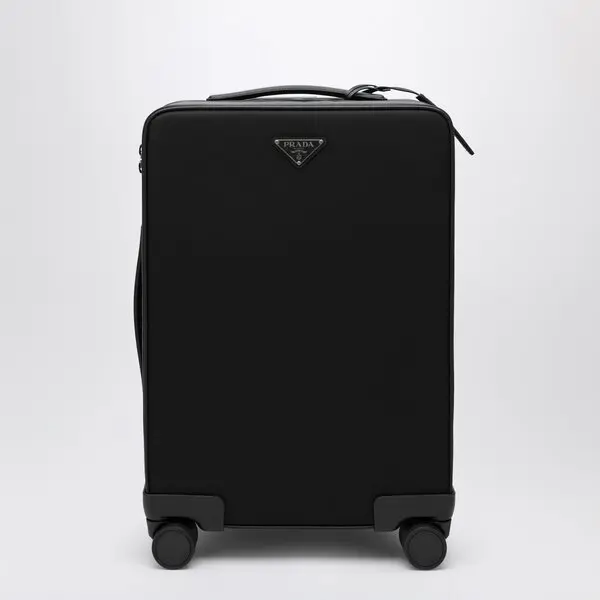Prada Re-nylon And Saffiano Cabin Trolley - Black