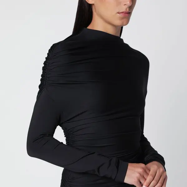 Victoria Beckham Long Dress With Draped Shoulders