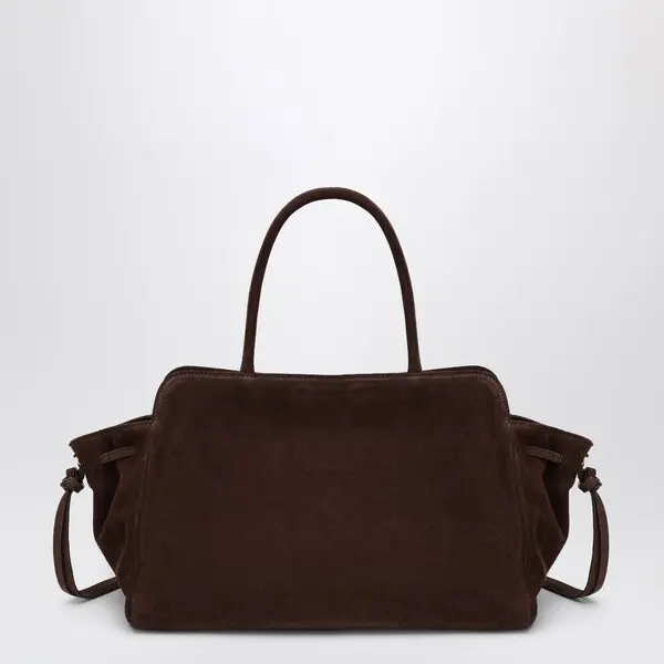 Prada Large Dark Suede Carry Bag
