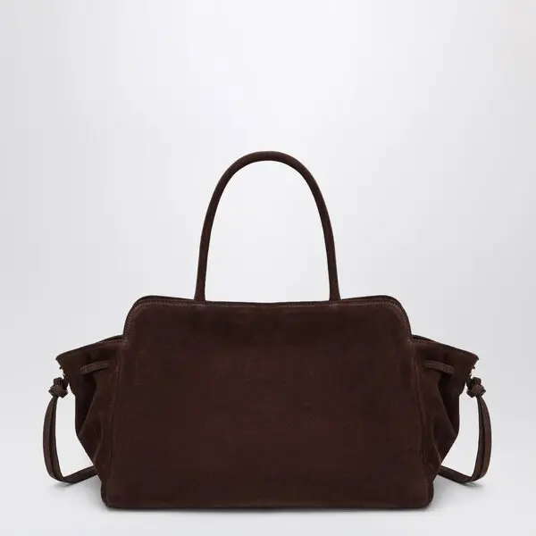 Prada Large Dark Suede Carry Bag