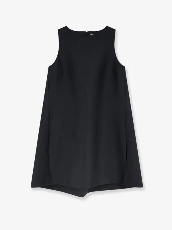 Balenciaga A-line Silk Mini Dress - Black